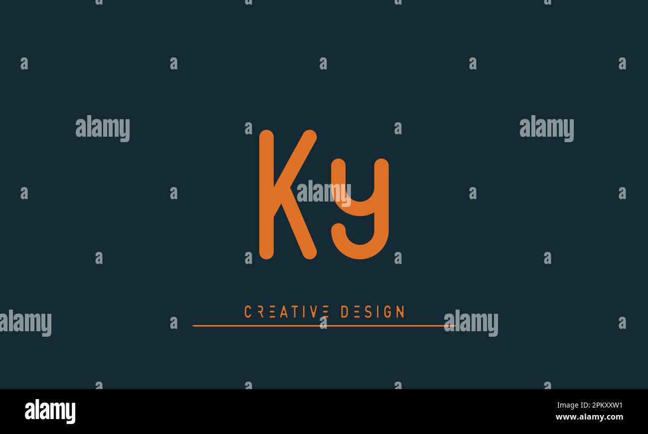 Ky initials logo hi-res stock photography and images - Alamy