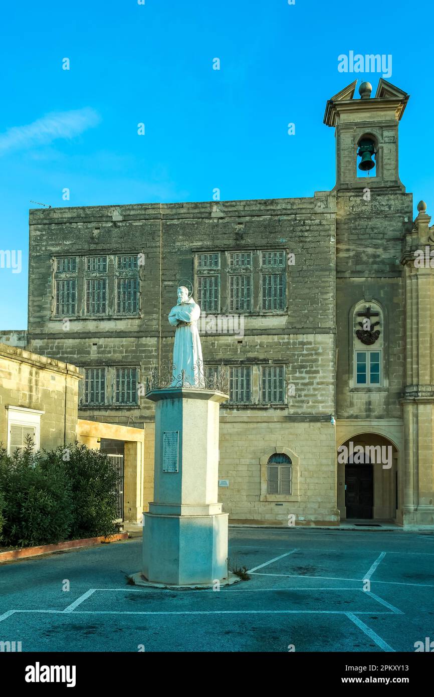 Malta, Floriana - Statue of St Francis of Assisi from 1838, by Maltese ...