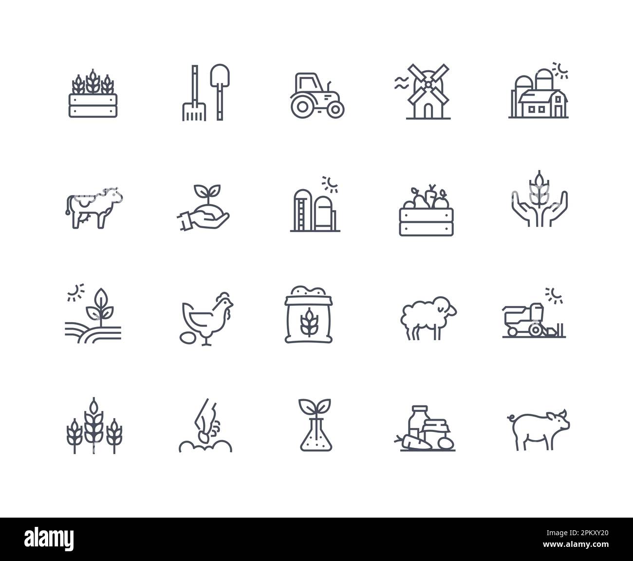 Simple cartoon tractor outline hi-res stock photography and images - Alamy