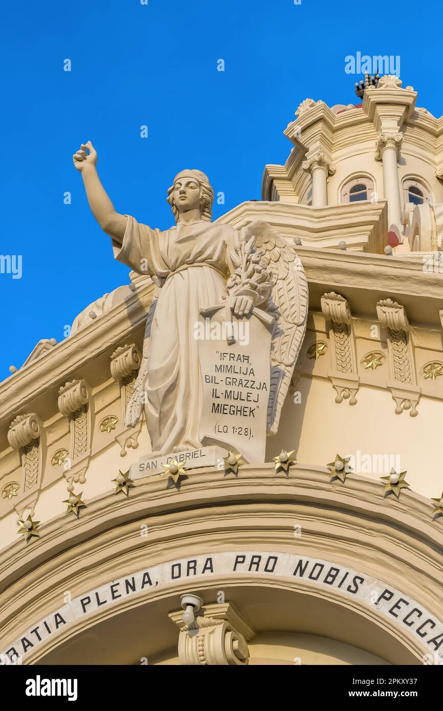 Malta, Floriana - Statue of Angel placed on the chapel dedicated to Our ...