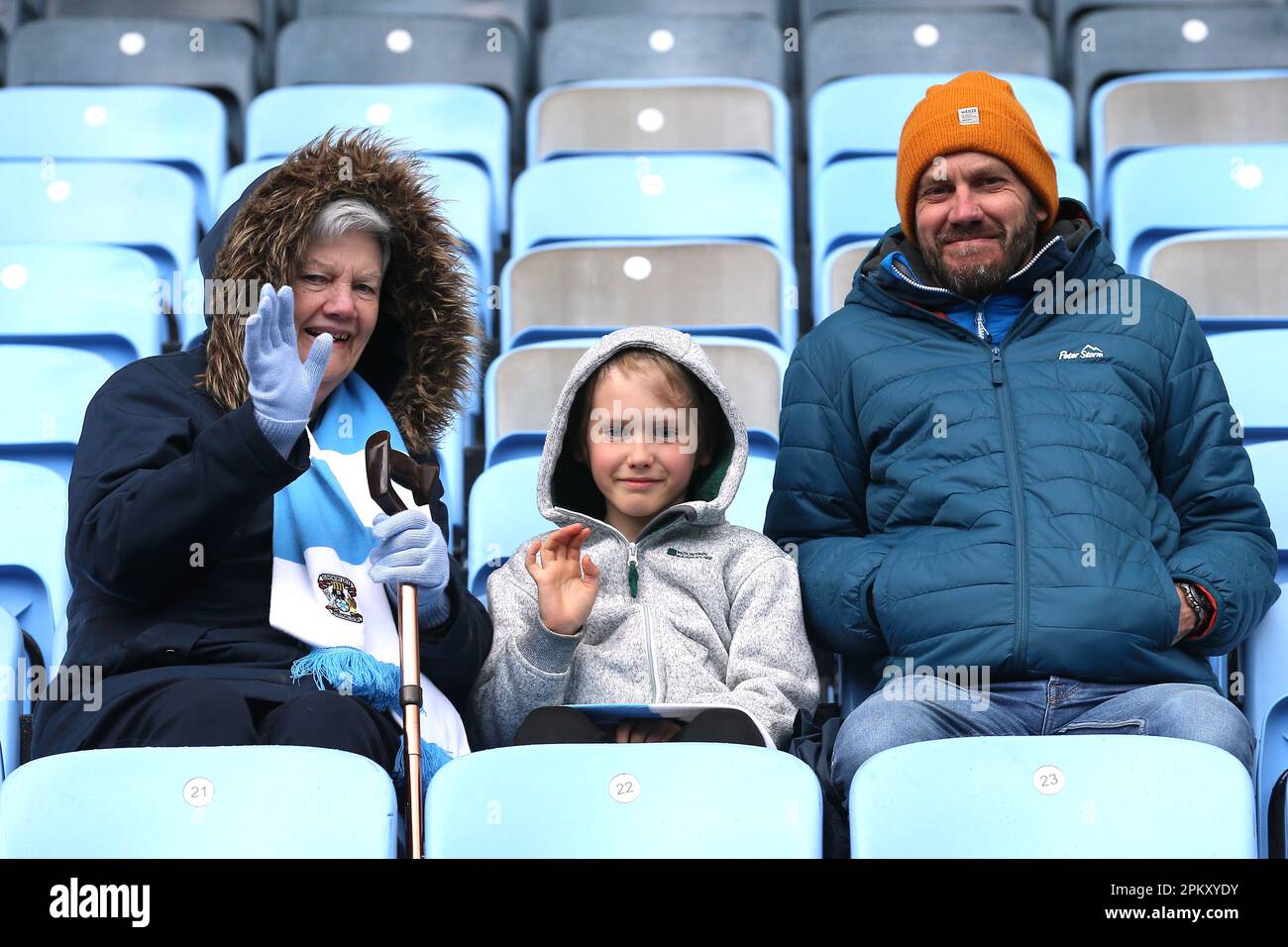 Coventry City fans inside the stadium ahead of the Sky Bet Championship ...