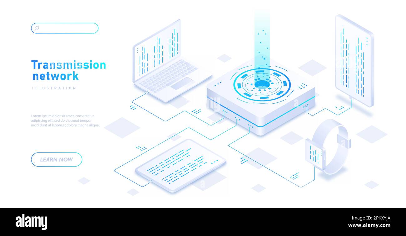 Transmission network white banner Stock Vector Image & Art - Alamy