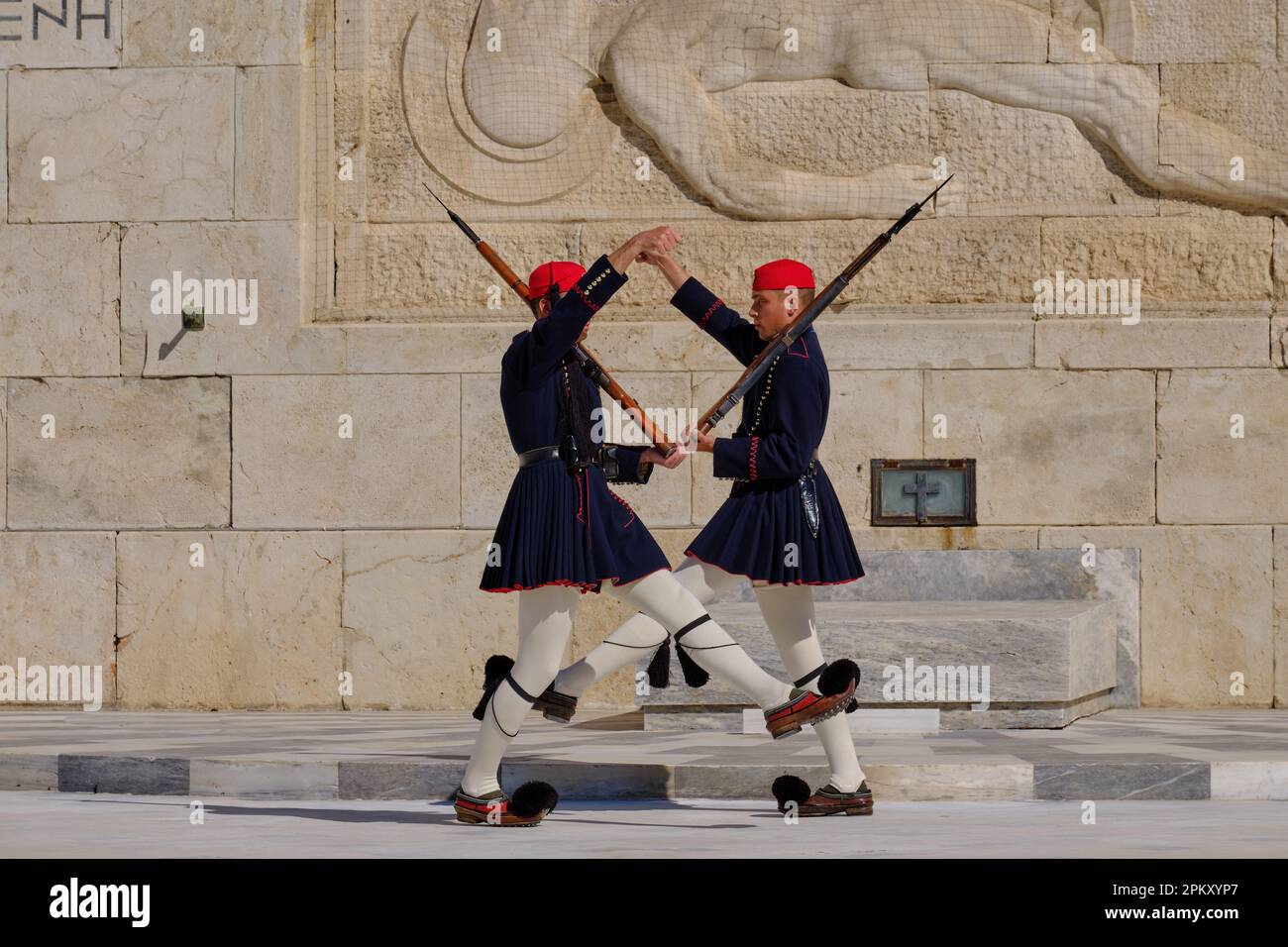 Greek military guards hi-res stock photography and images - Alamy
