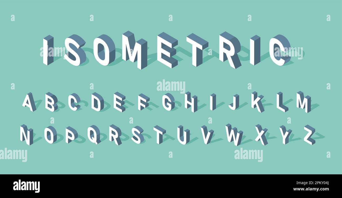 Isometric font set Stock Vector Image & Art - Alamy