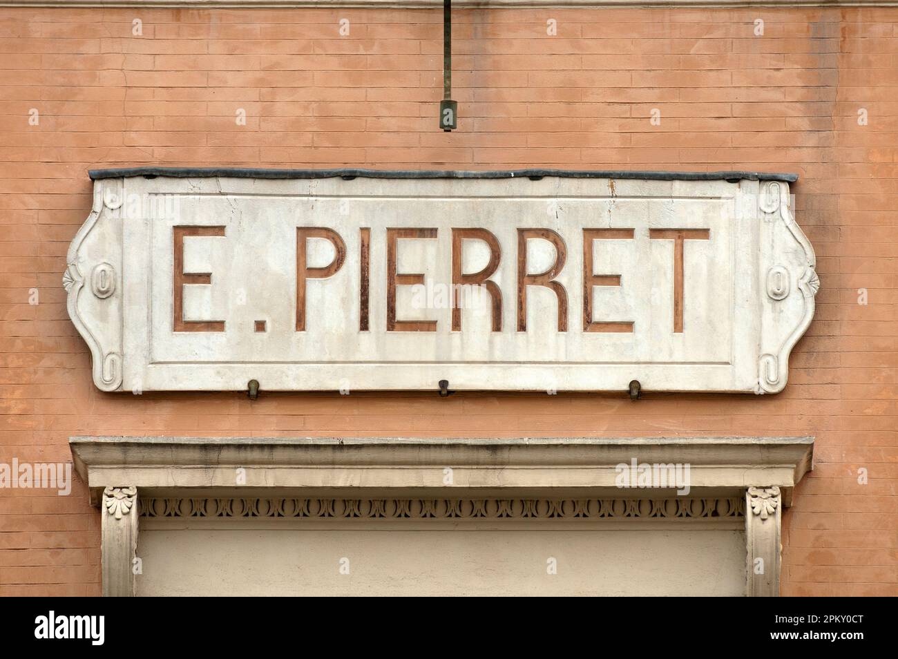 Marble plaque at Pierret Palace, Piazza di Spagna, Rome, Italy Stock ...