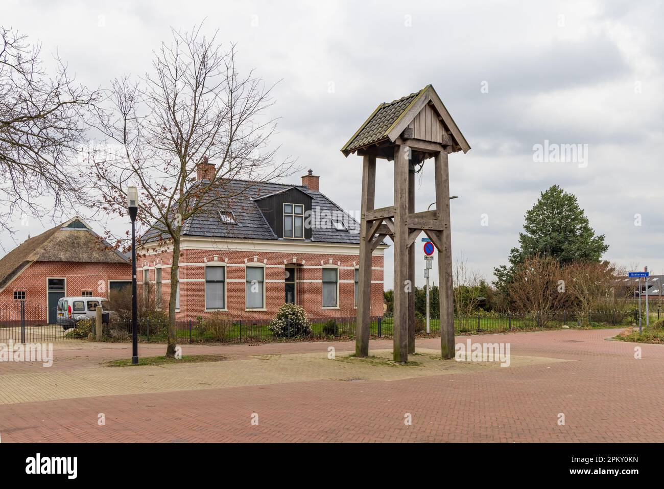 Onnen, The Netherlands - March 20, 2023: Wooden bell tower and ...