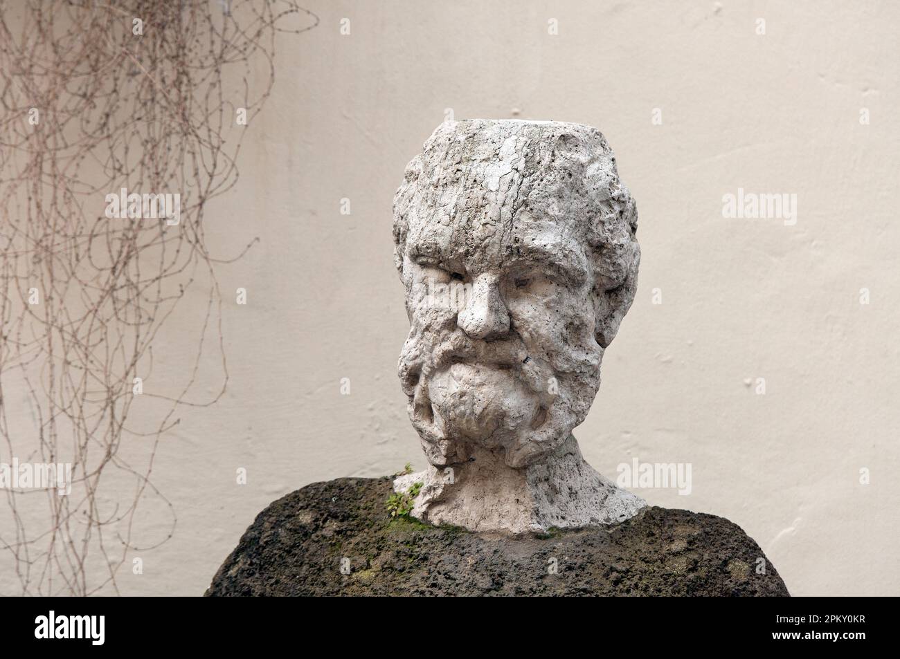 Statue of Babuino fountain (head), built in 1576 on commission of the ...