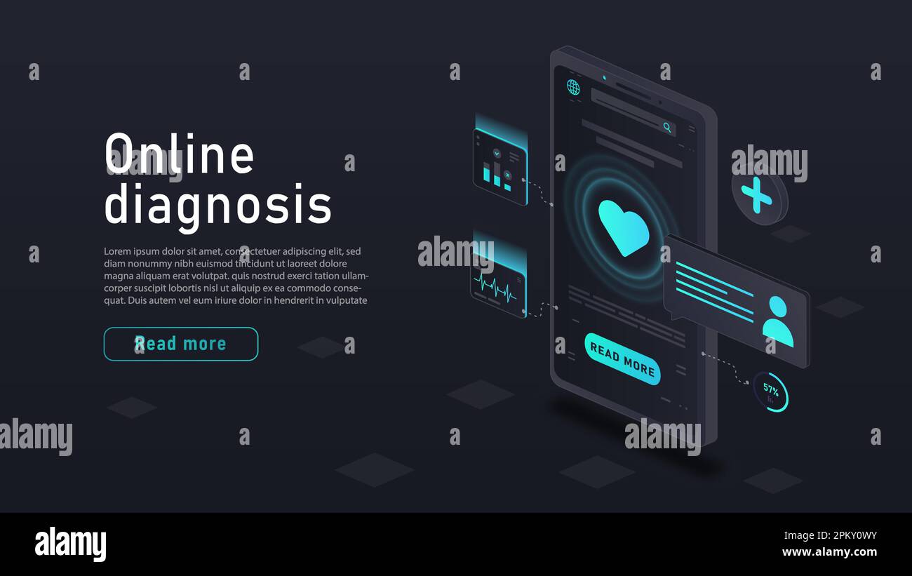 Online diagnosis concept Stock Vector Image & Art - Alamy