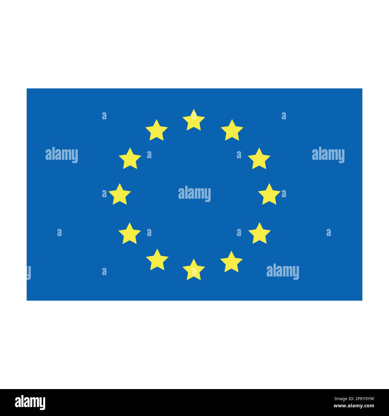 Vector flat European Union flag isolated on white background Stock ...