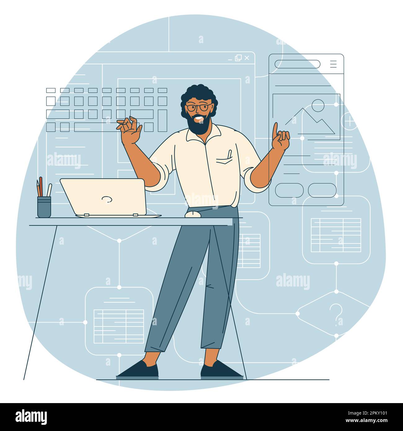 Software, app and web and development concept Stock Vector Image & Art ...