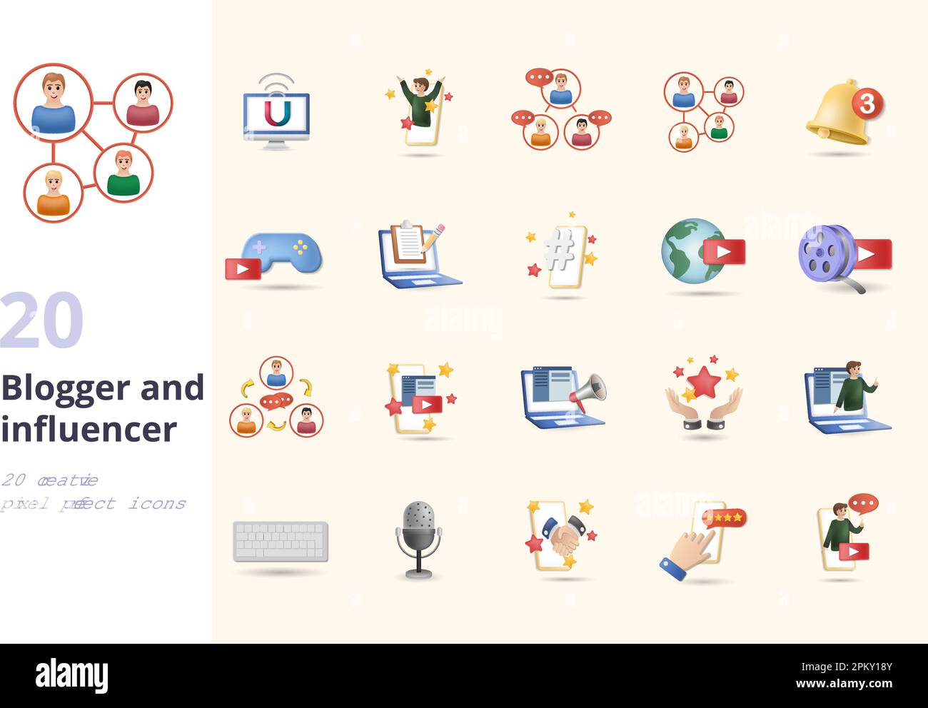 Influencer collaboration Stock Vector Images - Alamy