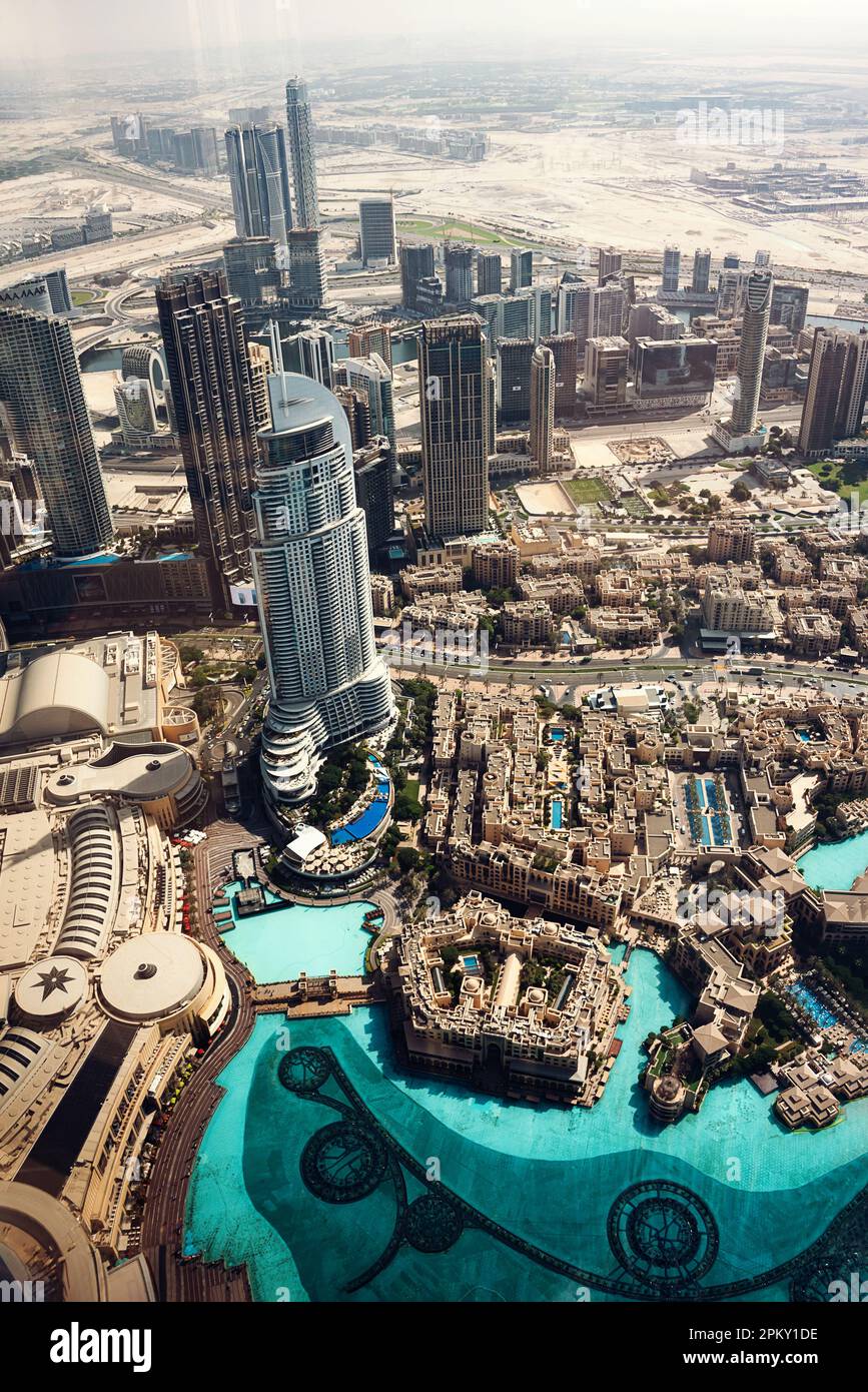 Dubai skyline on sunset, modern city with skyscrapers Stock Photo - Alamy