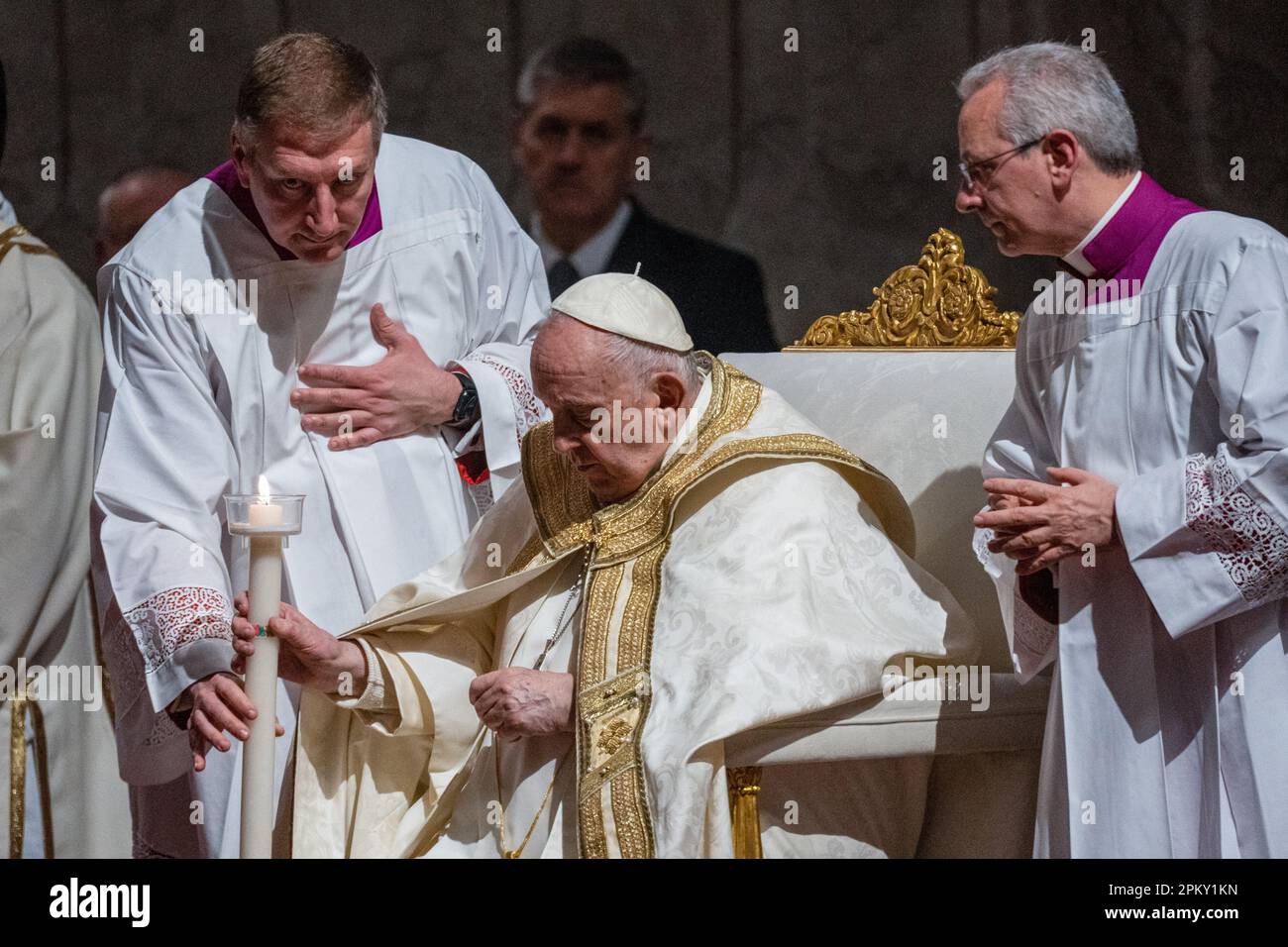 Vatican City, Vatican. 08th Apr, 2023. Pope Francis holds an Easter ...