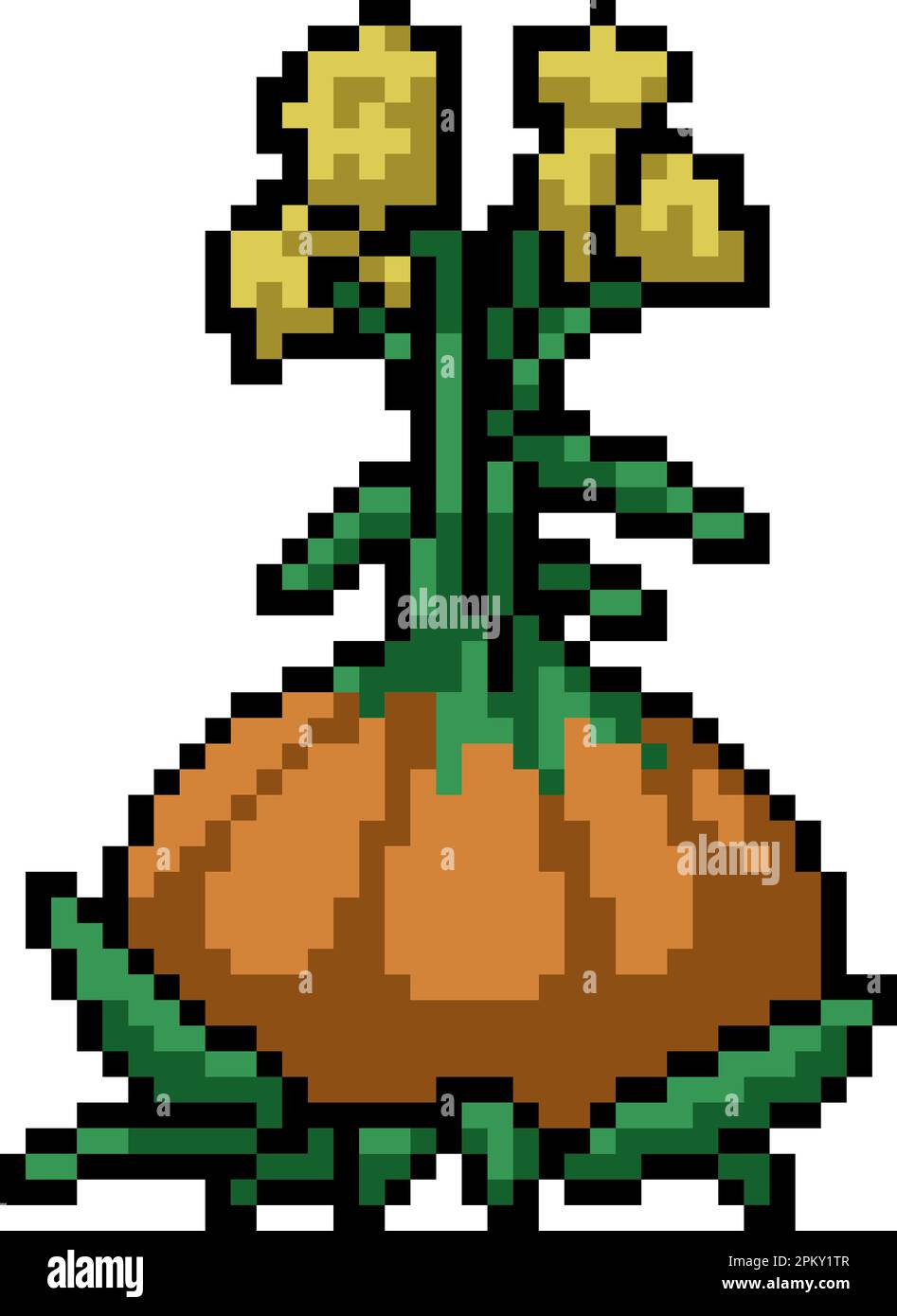 pixel-art-of-weird-fantasy-plant-stock-vector-image-art-alamy