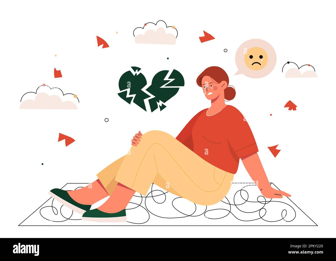 Grief sitting Stock Vector Images - Alamy