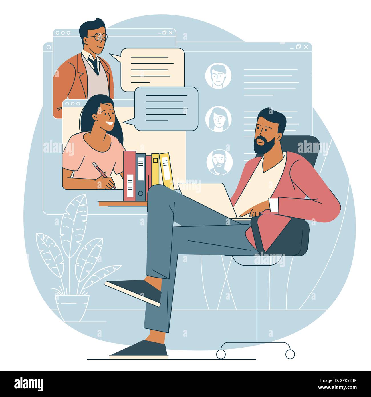 Online video conference Stock Vector Image & Art - Alamy