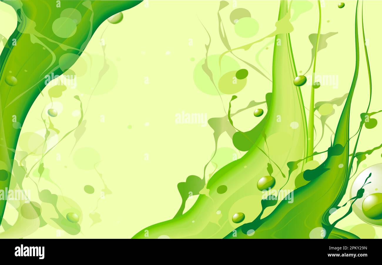 Organic green splash liquid flow background Stock Vector Image & Art ...