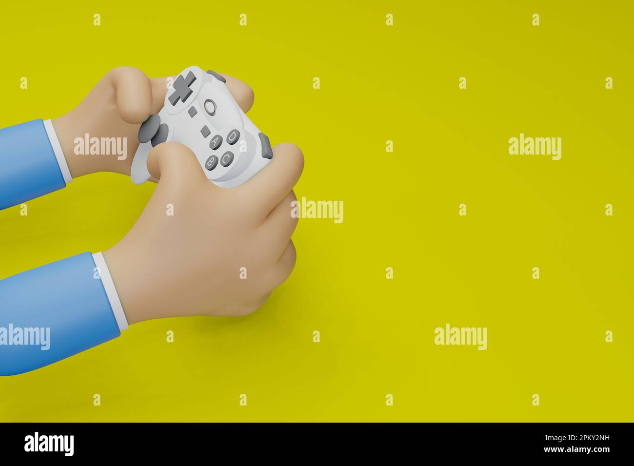 Joystick Gamepad Game Console Or Game Controller Computer Gaming Cartoon Minimal Style