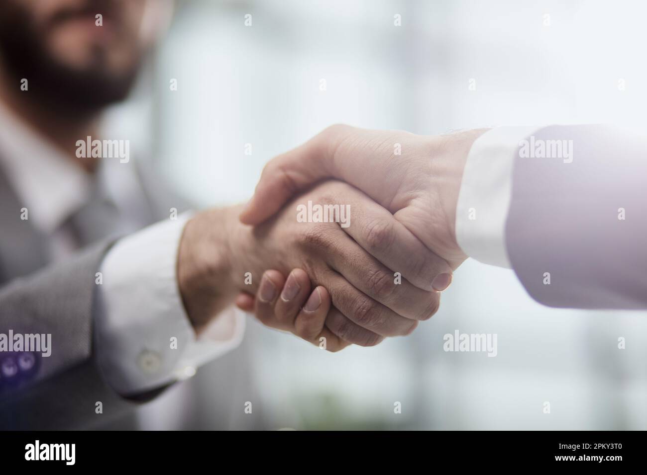 Welcome business. Handshake, business man with shake hands Stock Photo ...