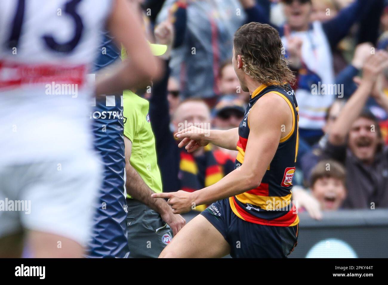 Adelaide's Jake Soligo was fined by the MRO for making contact with an ...