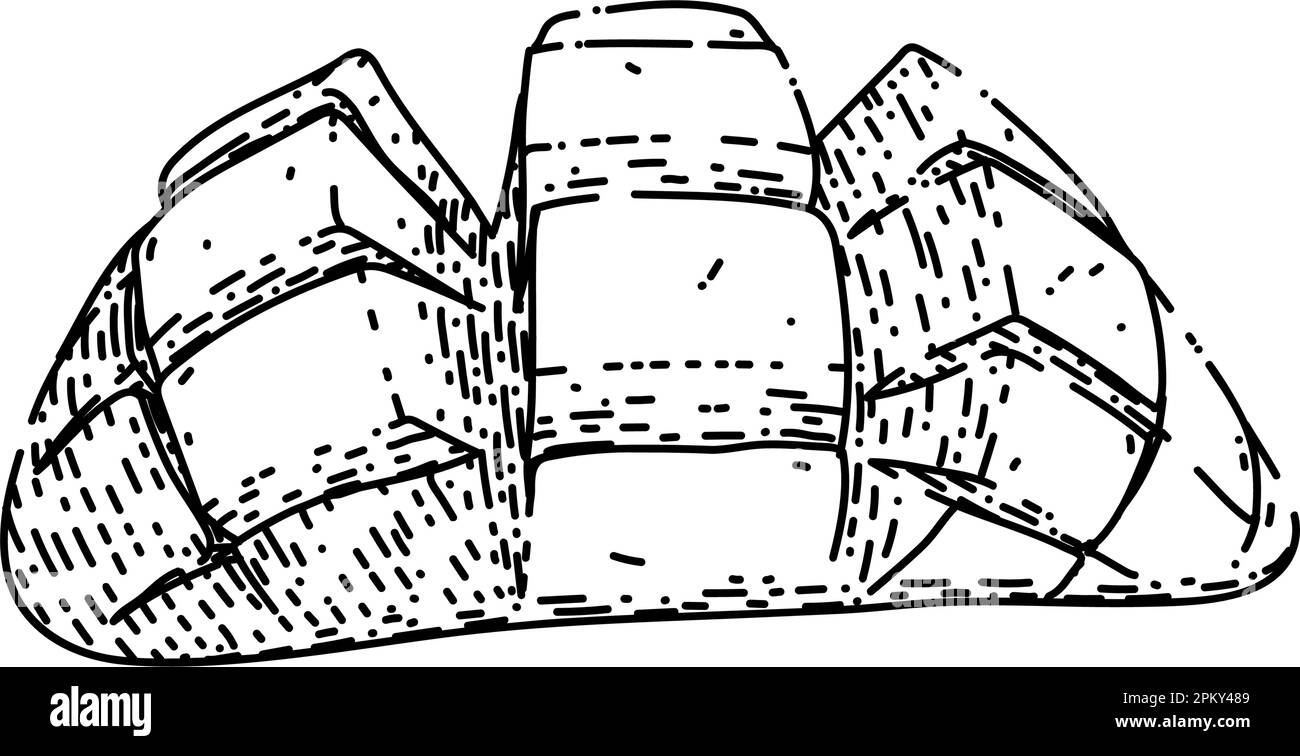 mango cubes cut sketch hand drawn vector Stock Vector Image & Art - Alamy