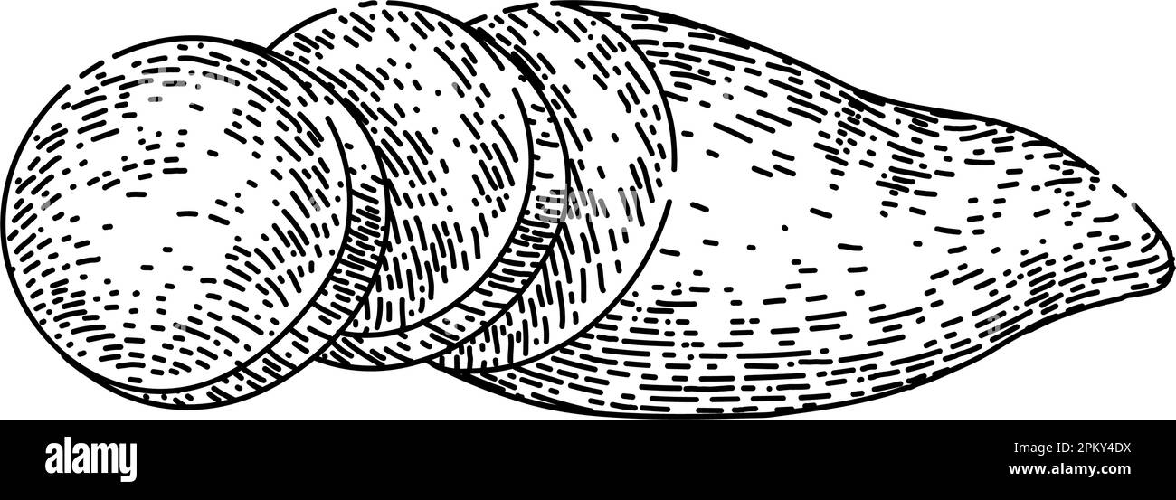 Baked sweet potato black Stock Vector Images - Alamy