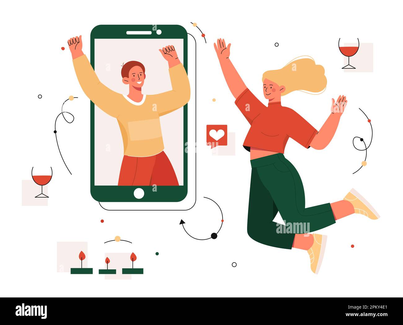 Online birthday party video Cut Out Stock Images & Pictures - Alamy