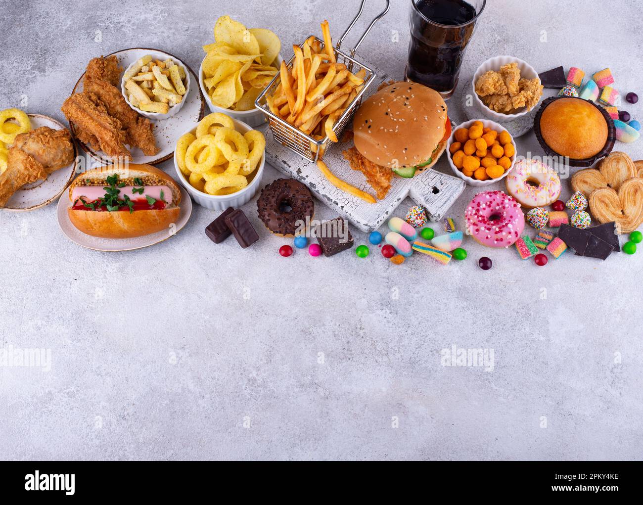Cooked french fries chicken nuggets hi-res stock photography and images ...