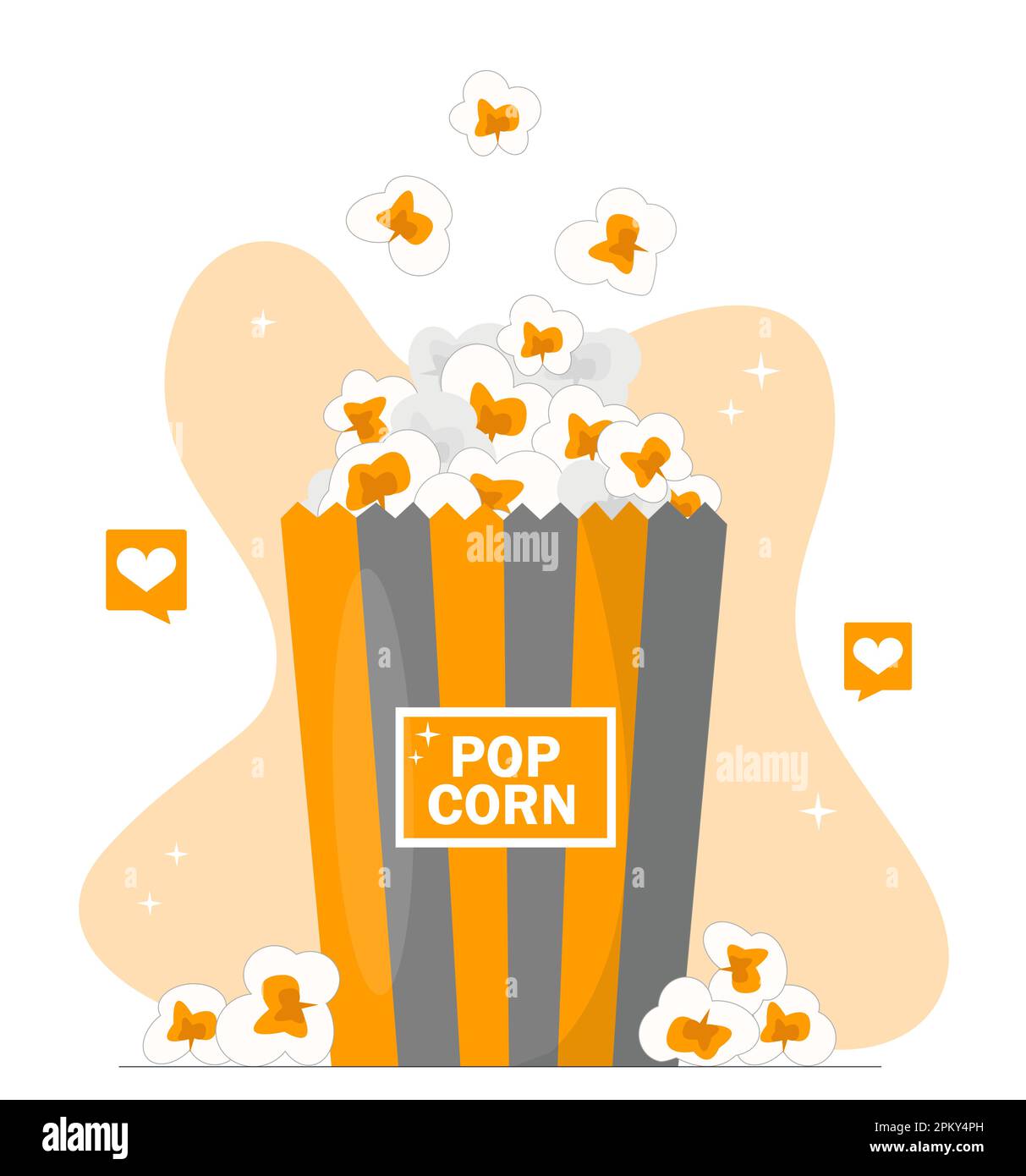 Bag popcorn concept cinema Stock Vector Images - Alamy