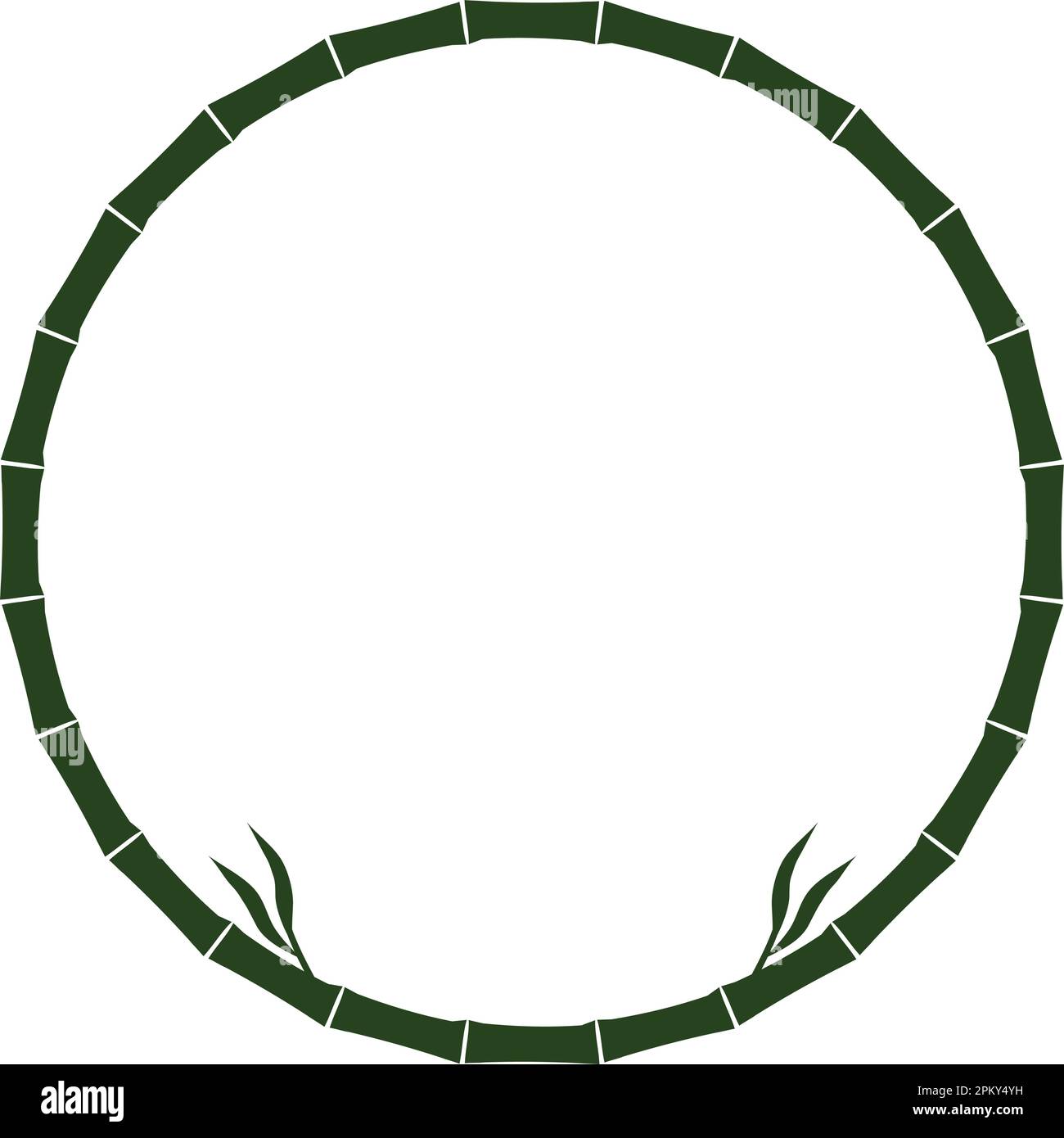 Green Bamboo Round Border Vector Stock Vector Image & Art - Alamy