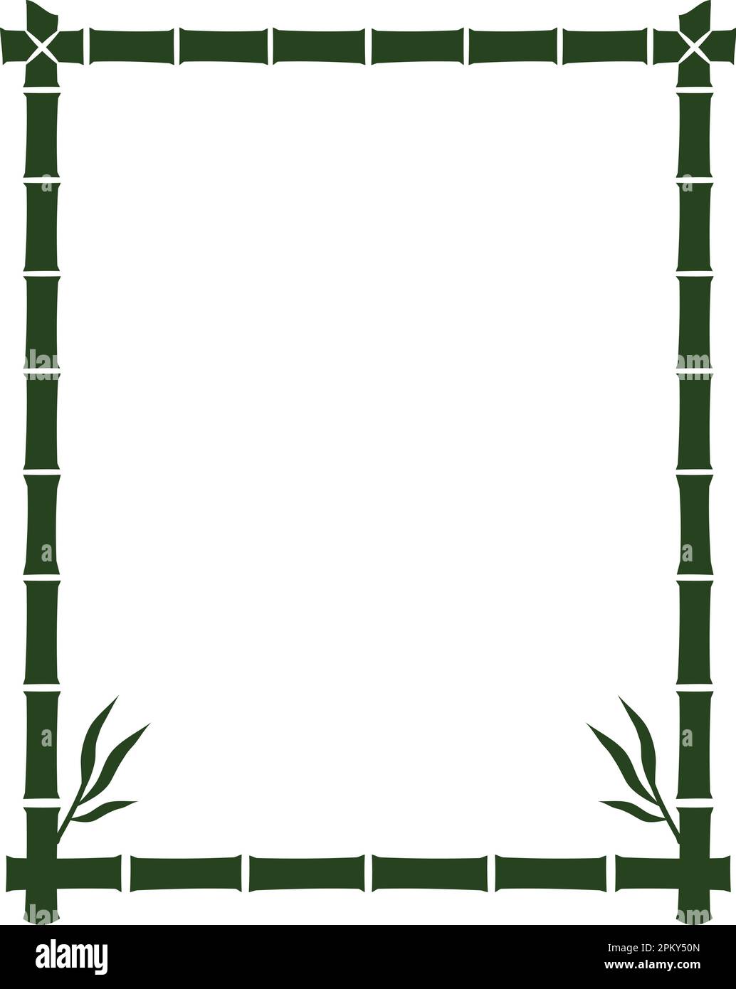 Green Bamboo Rectangle Border Vector Stock Vector Image & Art - Alamy
