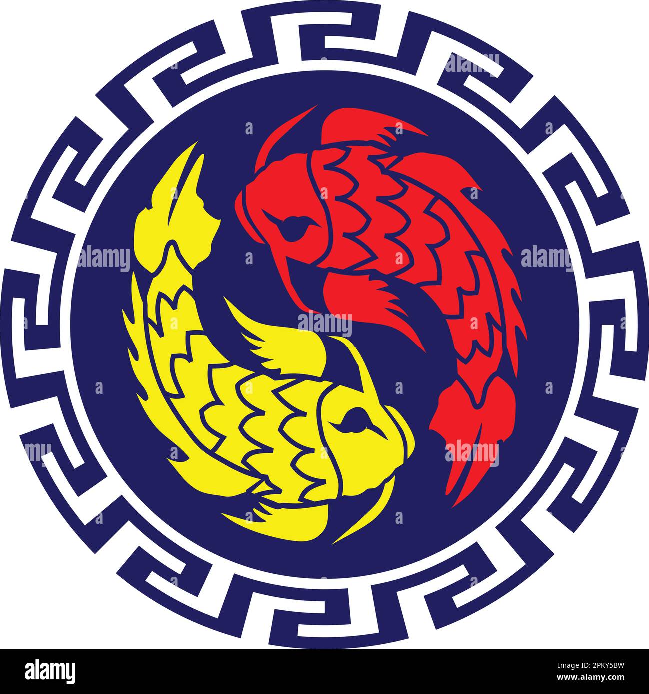 Koi Yinyang Symbol Chinese Vector Stock Vector Image & Art - Alamy