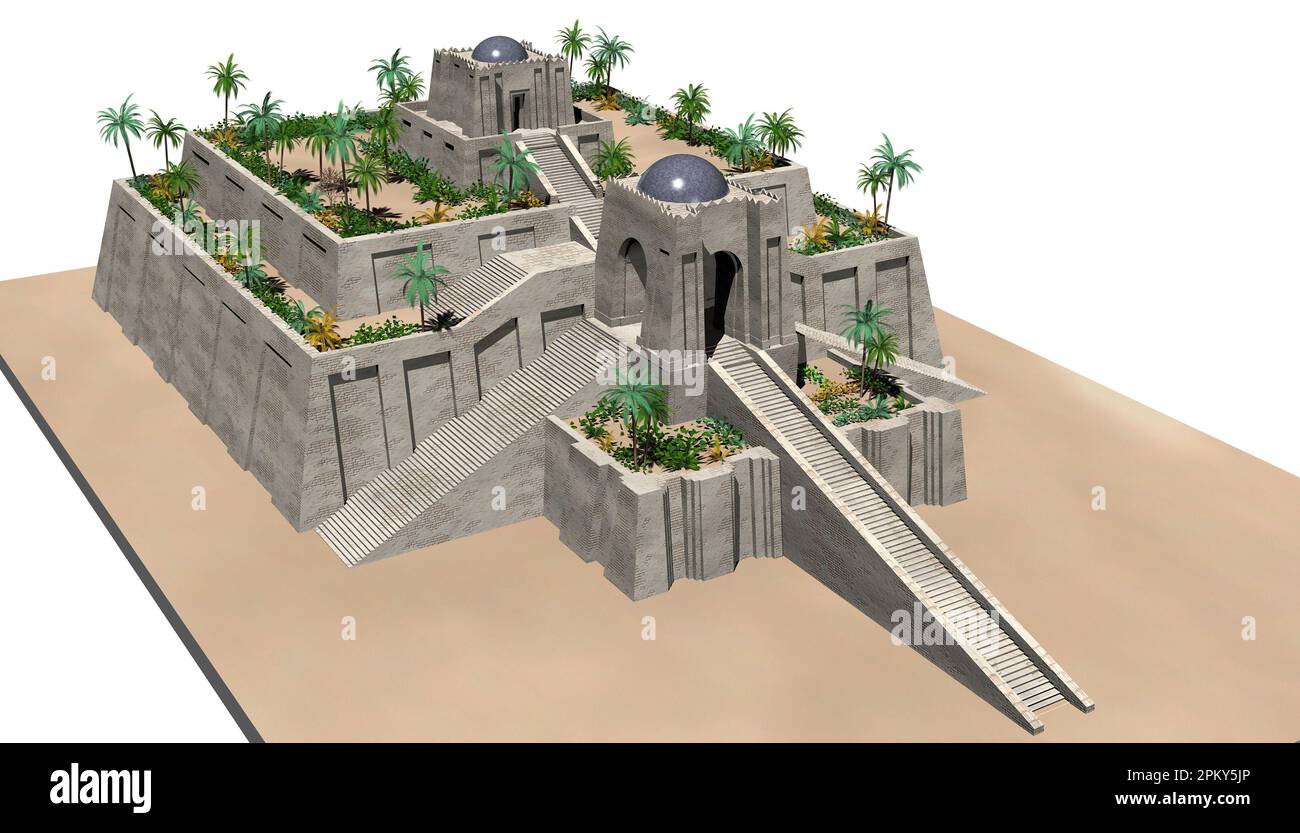 3D Illustration of the Ziggurat of Ur Stock Photo - Alamy