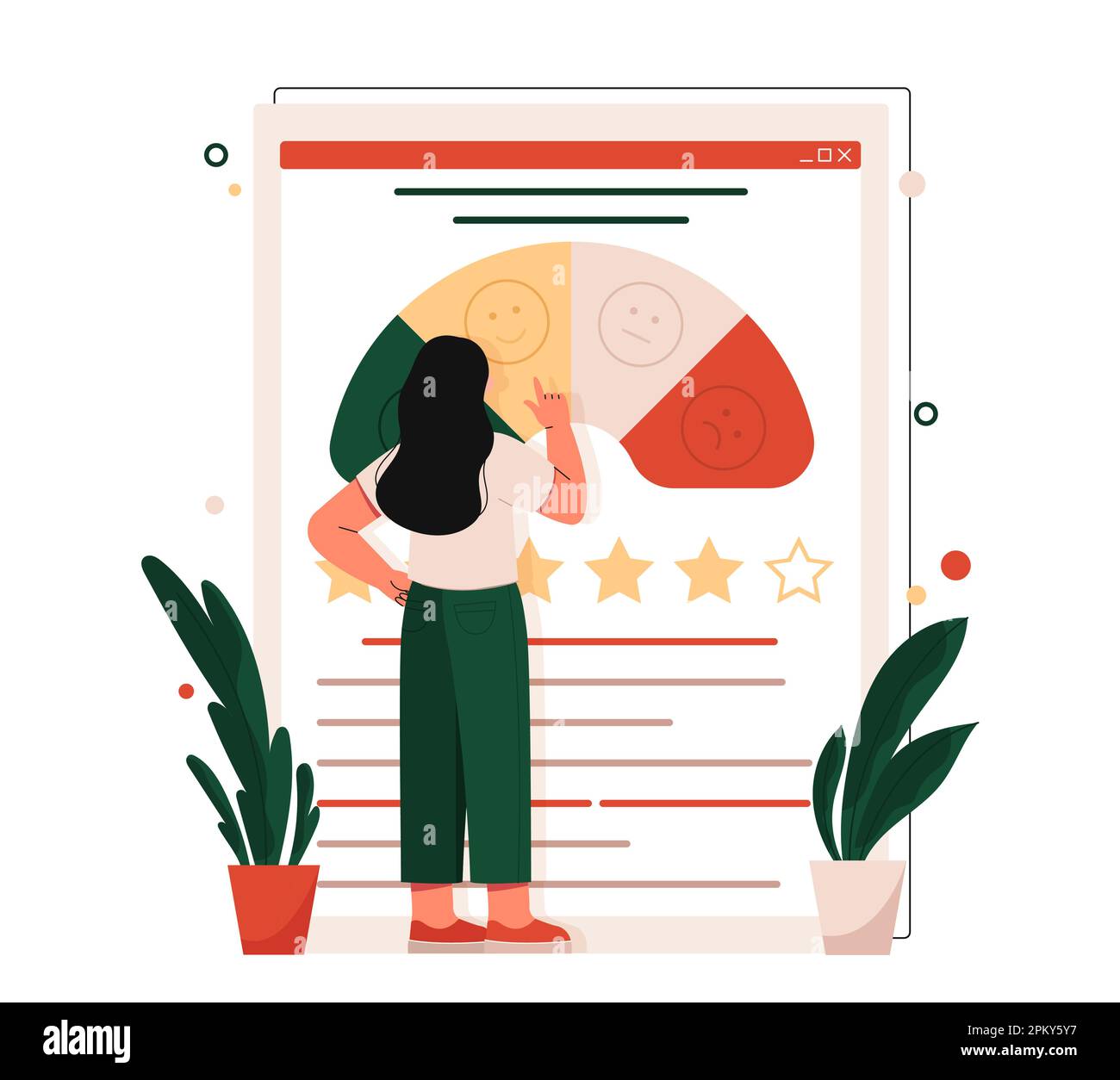 Woman with rating Stock Vector Image & Art - Alamy