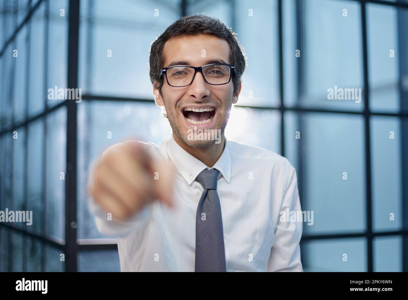 business man points his finger at you Stock Photo - Alamy