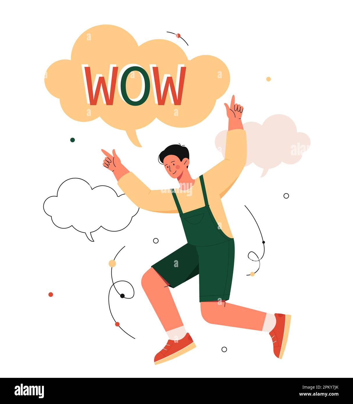 Man with wow inscription Stock Vector Image & Art - Alamy