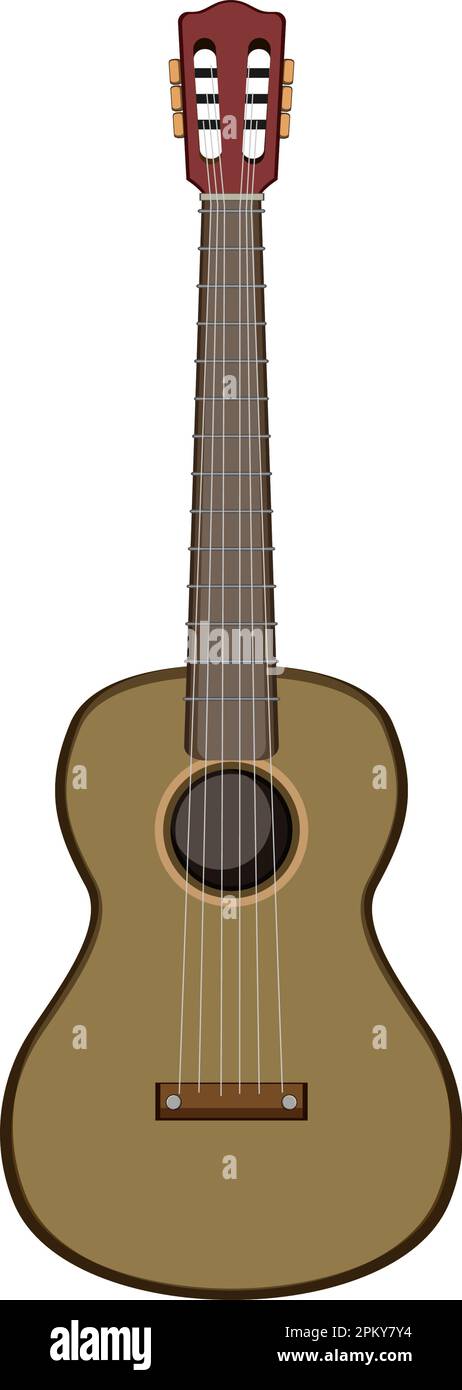 concert acoustic guitar cartoon vector illustration Stock Vector Image ...