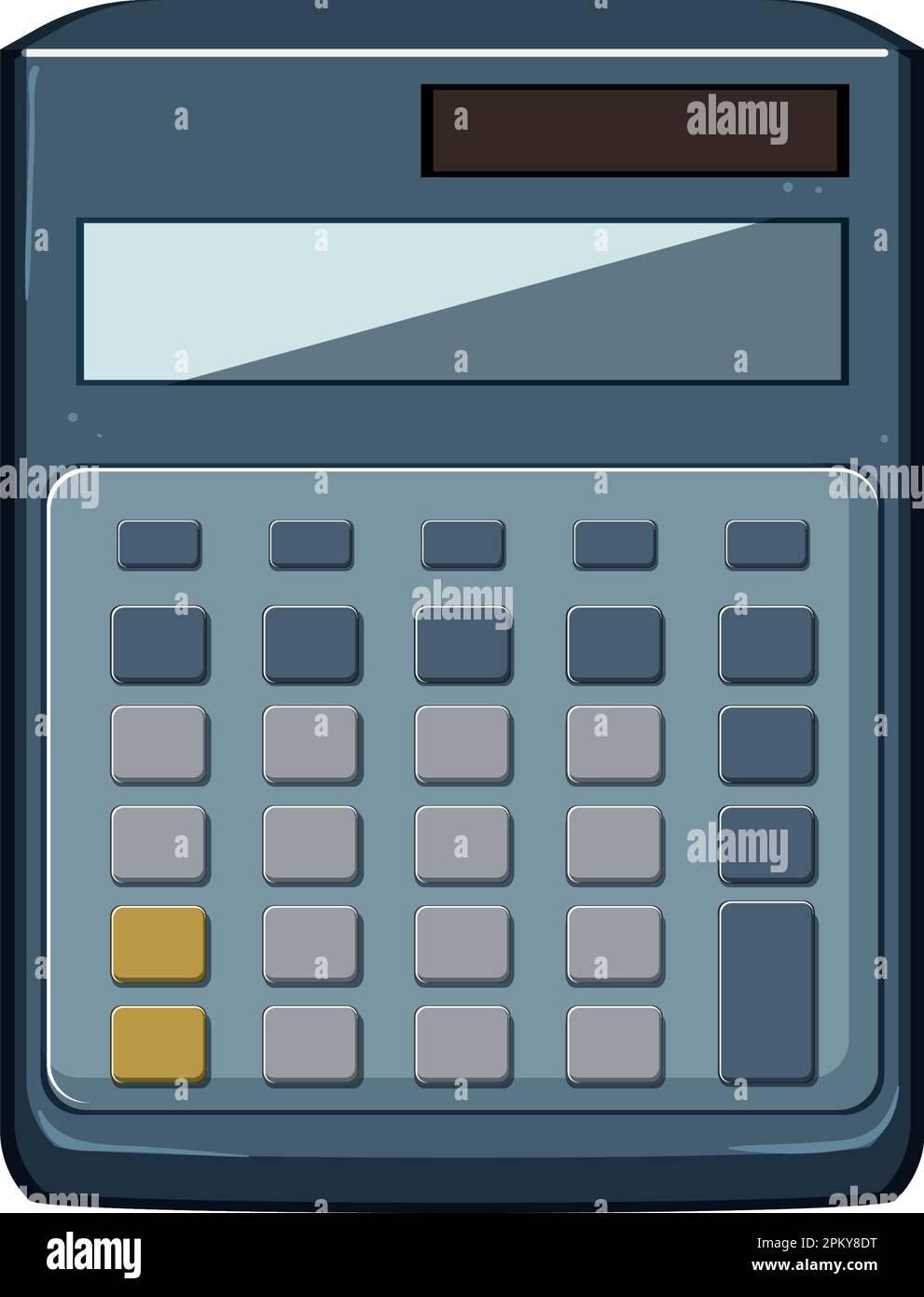 financial calculator device cartoon vector illustration Stock Vector ...