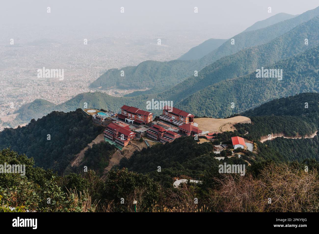 Kathmandu, Nepal - Feb 18, 2023 : Beautiful View of Chandragiri Hills ...