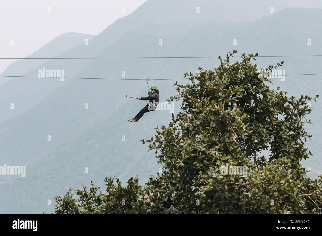 Kathmandu, Nepal - February 18, 2023 : Woman Traveller having fun in ...