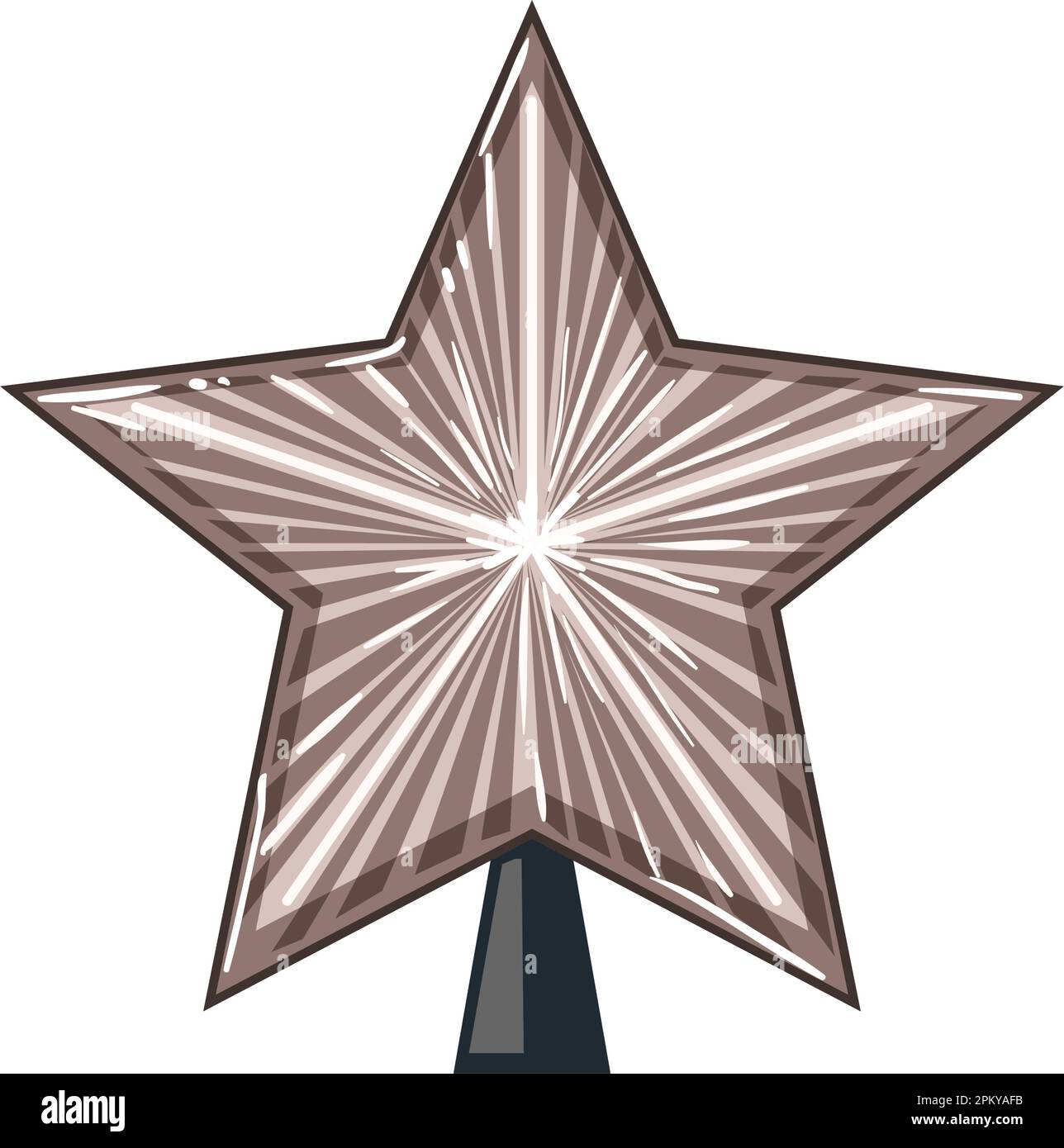 golden christmas star cartoon vector illustration Stock Vector Image ...