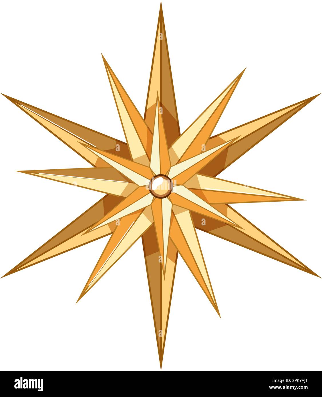 shiny christmas star cartoon vector illustration Stock Vector Image ...