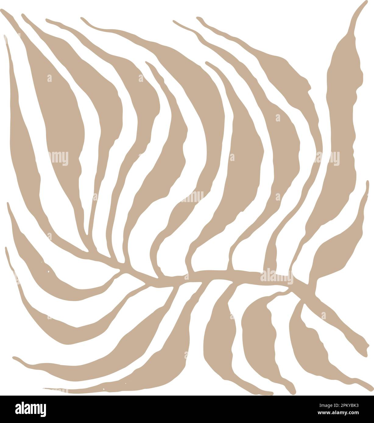 Leaf leaves illustration beige Cut Out Stock Images & Pictures - Alamy