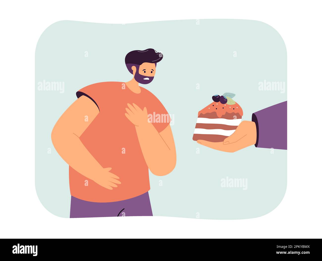 Giving cake Stock Vector Images - Alamy