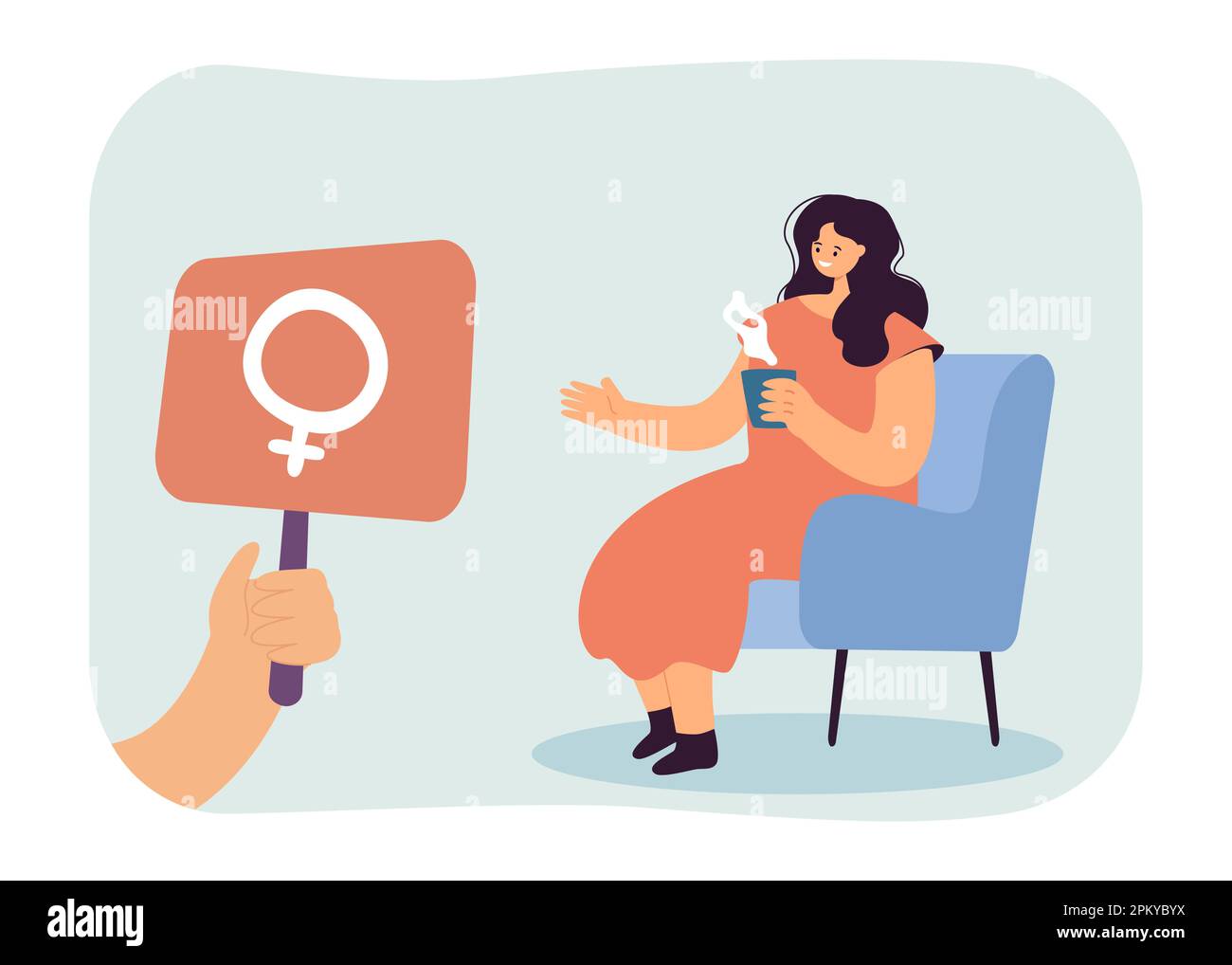 Host or presenter talking about women rights Stock Vector Image & Art ...