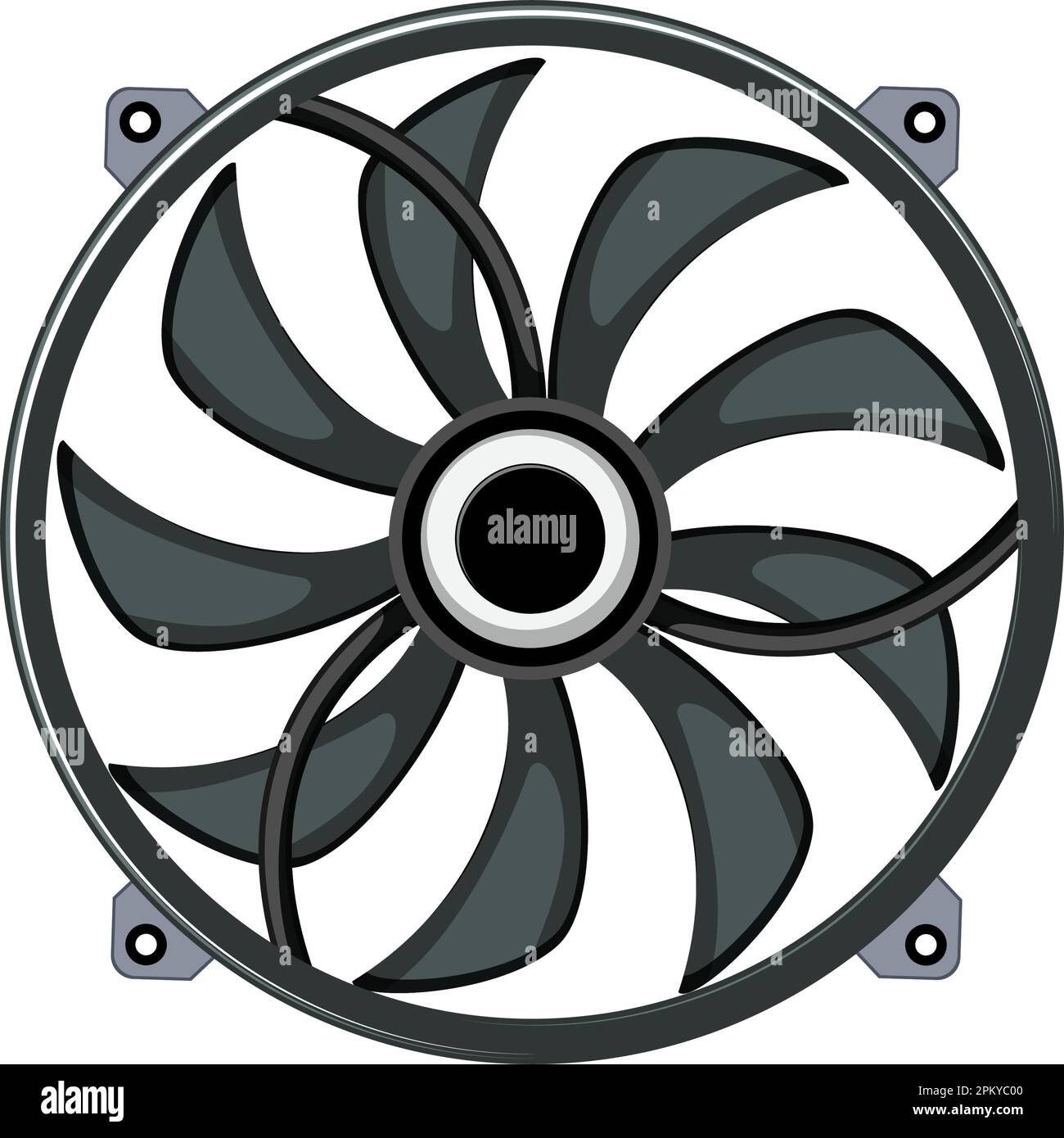 motherboard cooling fan pc cartoon vector illustration Stock Vector ...