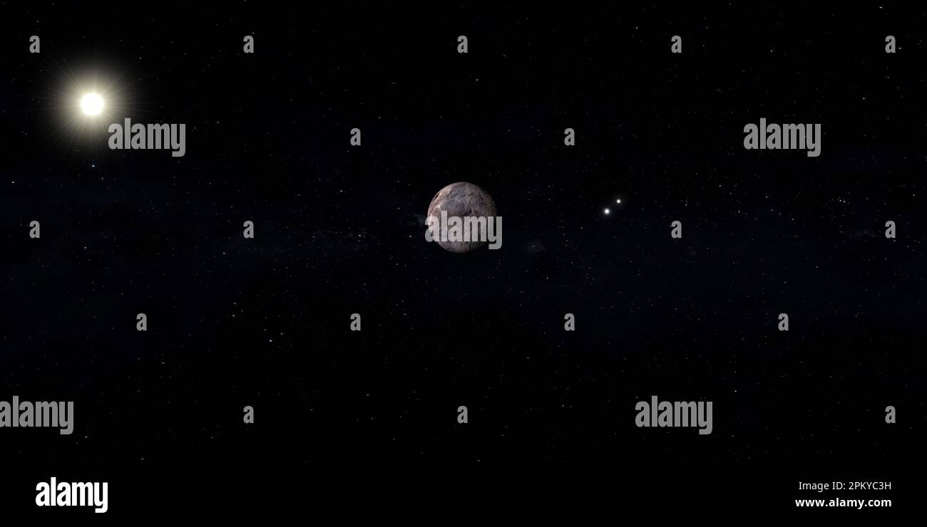 Exoplanet Proxima Centauri B with Alpha Centauri stars and red dwarf ...