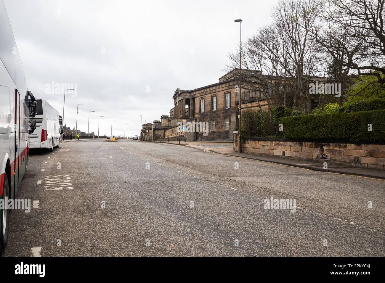 Wide empty street In Edinburgh Scotland, UK Stock Photo - Alamy
