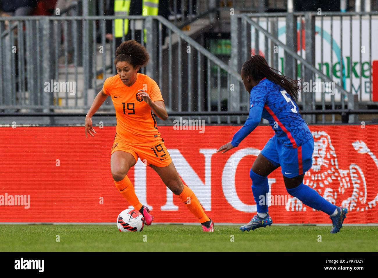 ALMERE, 10-04-2023, Yanmar stadium, season 2022/2023, friendly match ...
