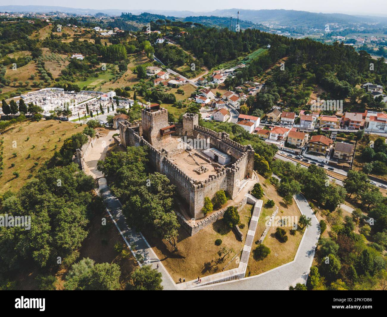 Aerial View of Pombal Castle in Portugal Stock Photo - Alamy